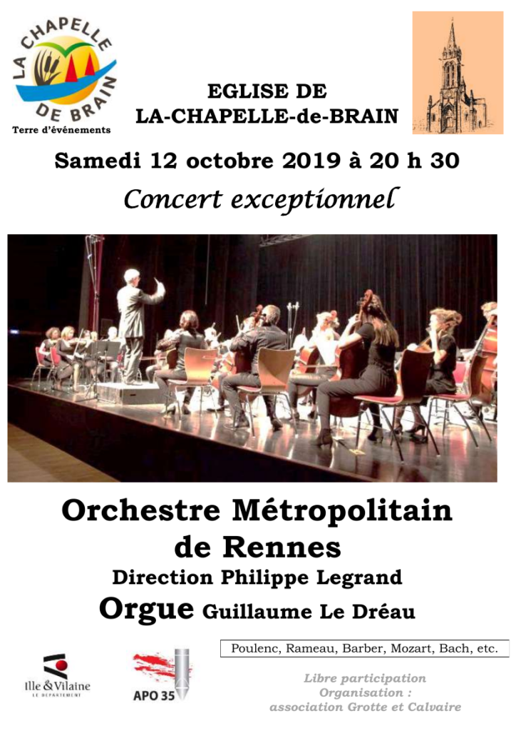 Sa 12/10/2019 - Concert à la Chapelle-de-Brain (35660) - Orchestre ...